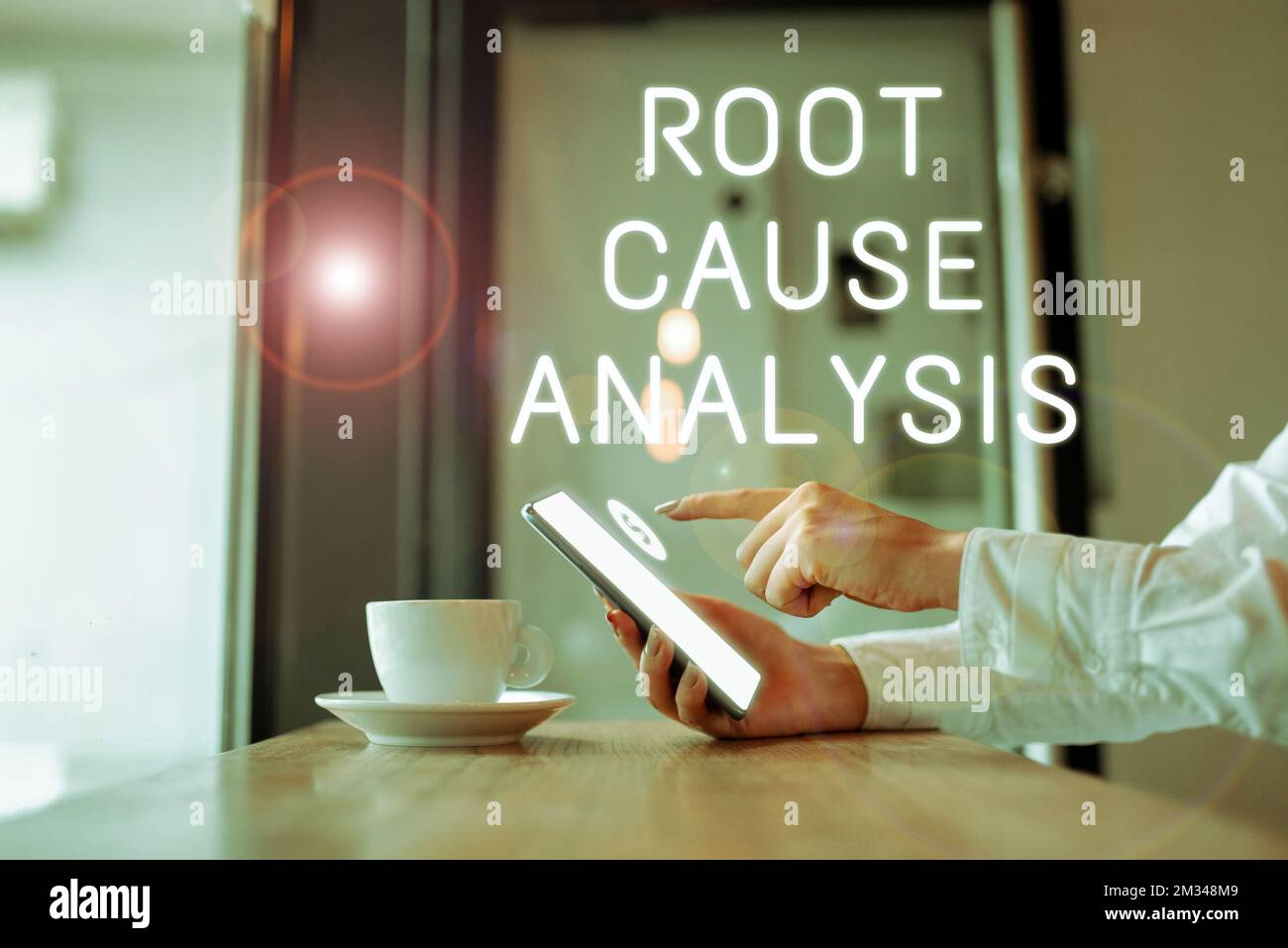 Hand writing sign Root Cause Analysis. Business approach Method of ...