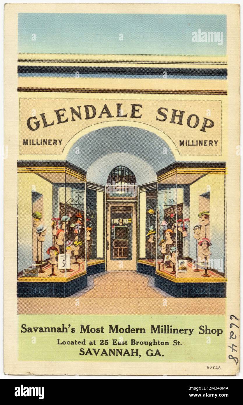 Glendale Shop, Savannah's most modern millinery shop, located at 25 ...