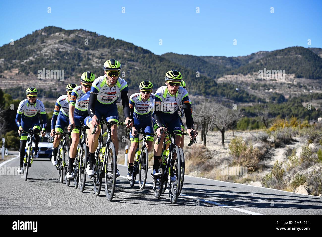 Intermarche Wanty-Gobert riders pictured in action during the ...