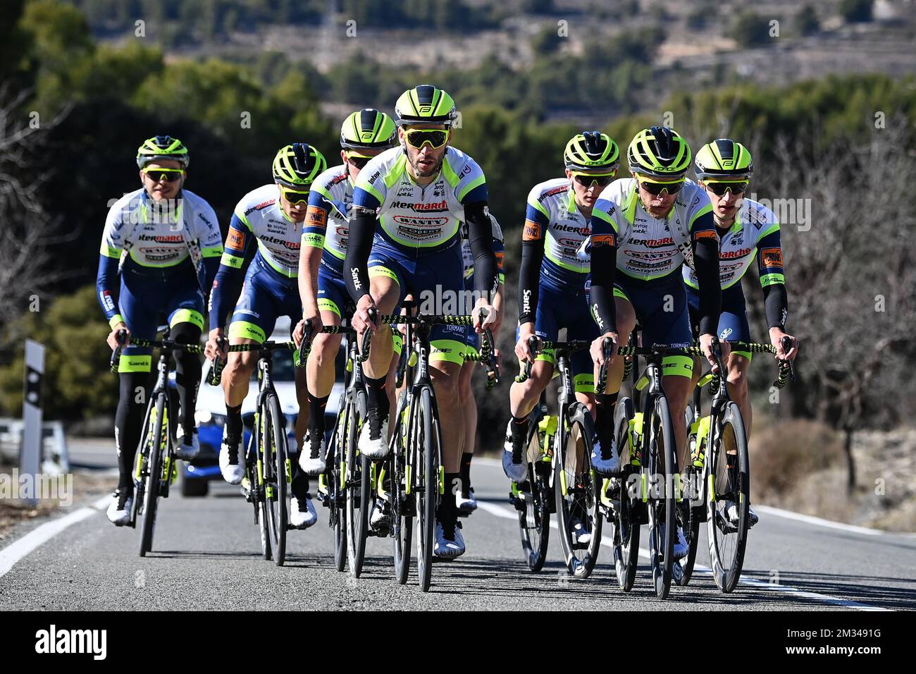 Intermarche Wanty-Gobert riders pictured in action during the ...