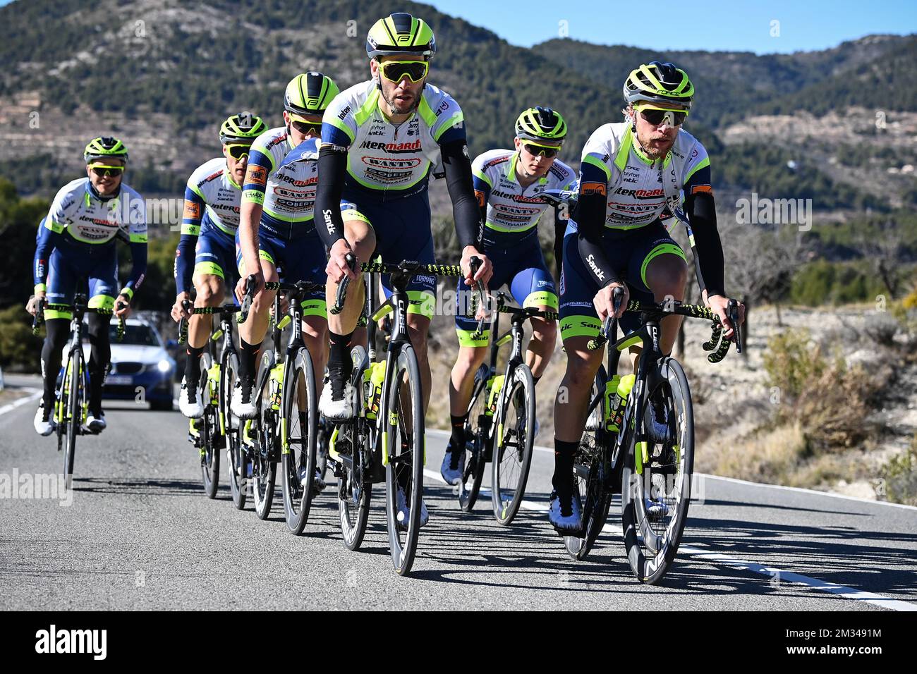 Intermarche Wanty-Gobert riders pictured in action during the ...