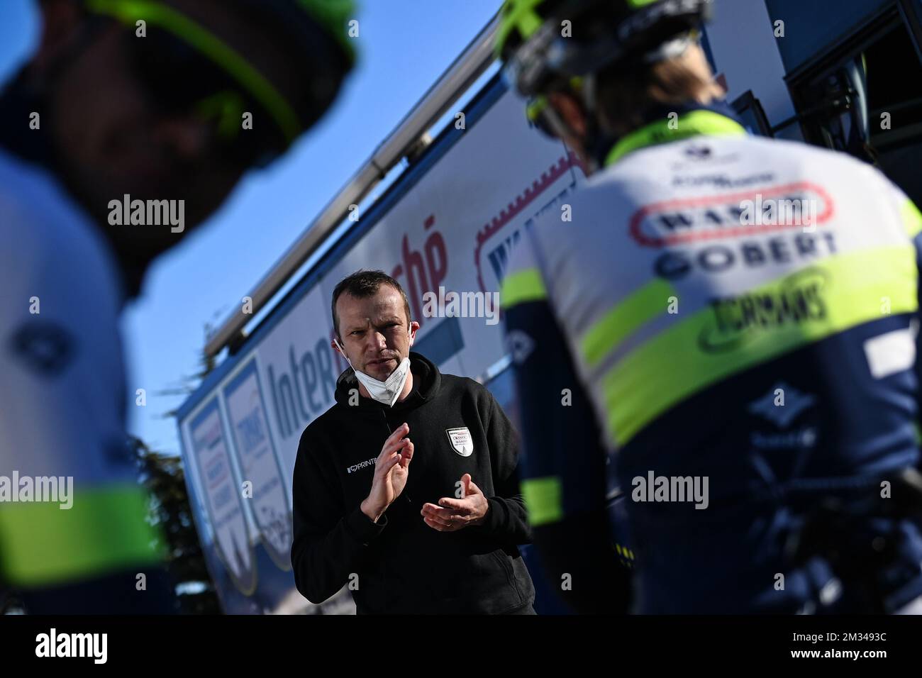 Intermarche Wanty-Gobert trainer Frederik Veuchelen pictured during the ...