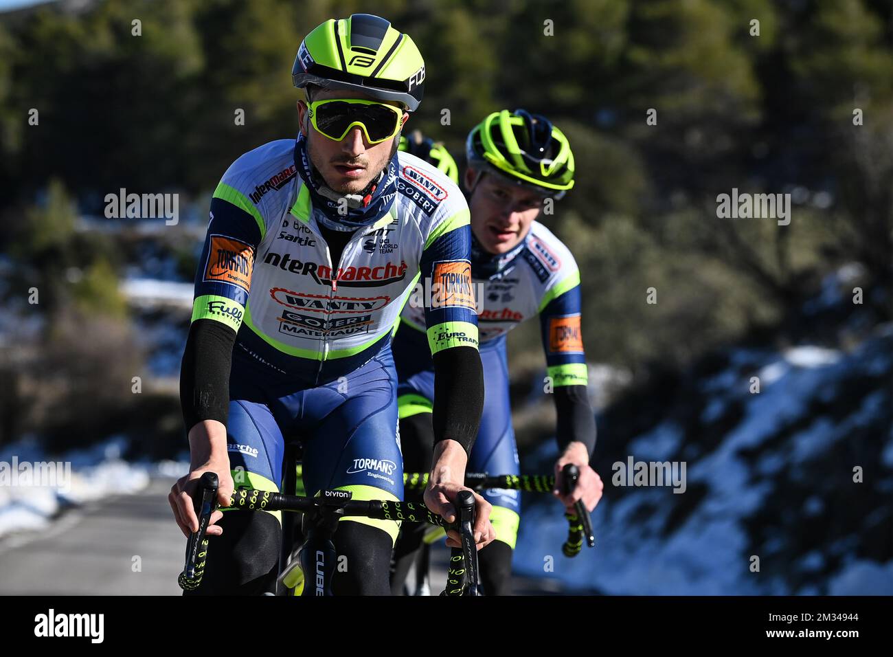 Italian Lorenzo Rota of Intermarche Wanty-Gobert pictured in action ...