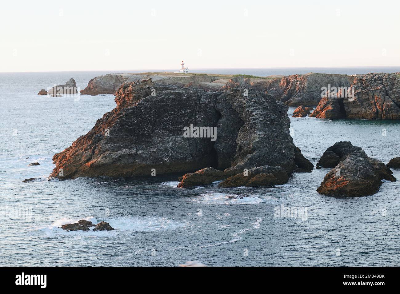 The famous places of the island Belle Ile en Mer, Needles of Port-Coton ...