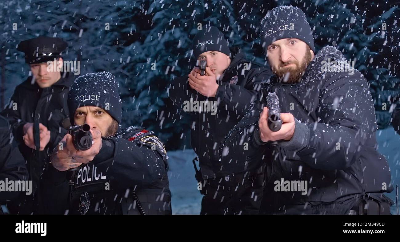 SNOWMAN, Jazzy B (foreground left, in watchcap), 2022. © Humble Motion ...