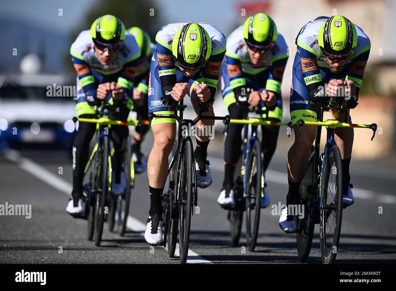 Intermarche Wanty-Gobert riders pictured in action during the ...