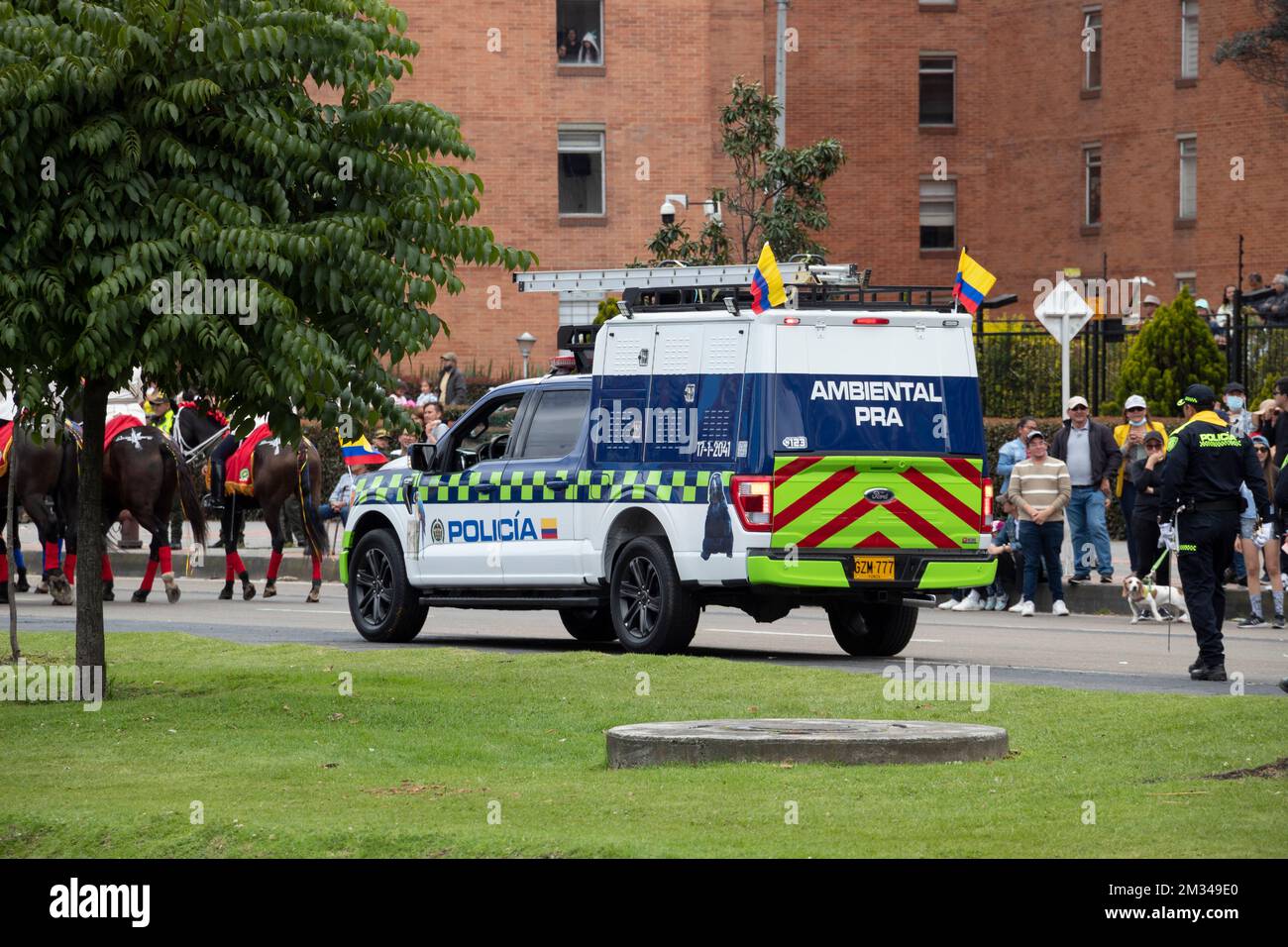 Environment Squad police car during independence day parade Stock Photo ...
