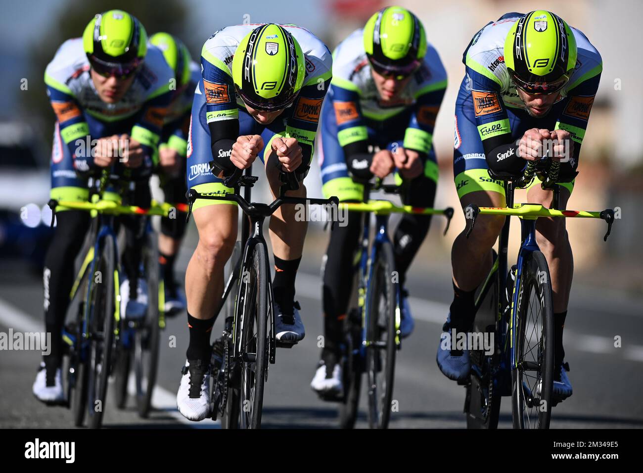 Intermarche Wanty-Gobert riders pictured in action during the ...