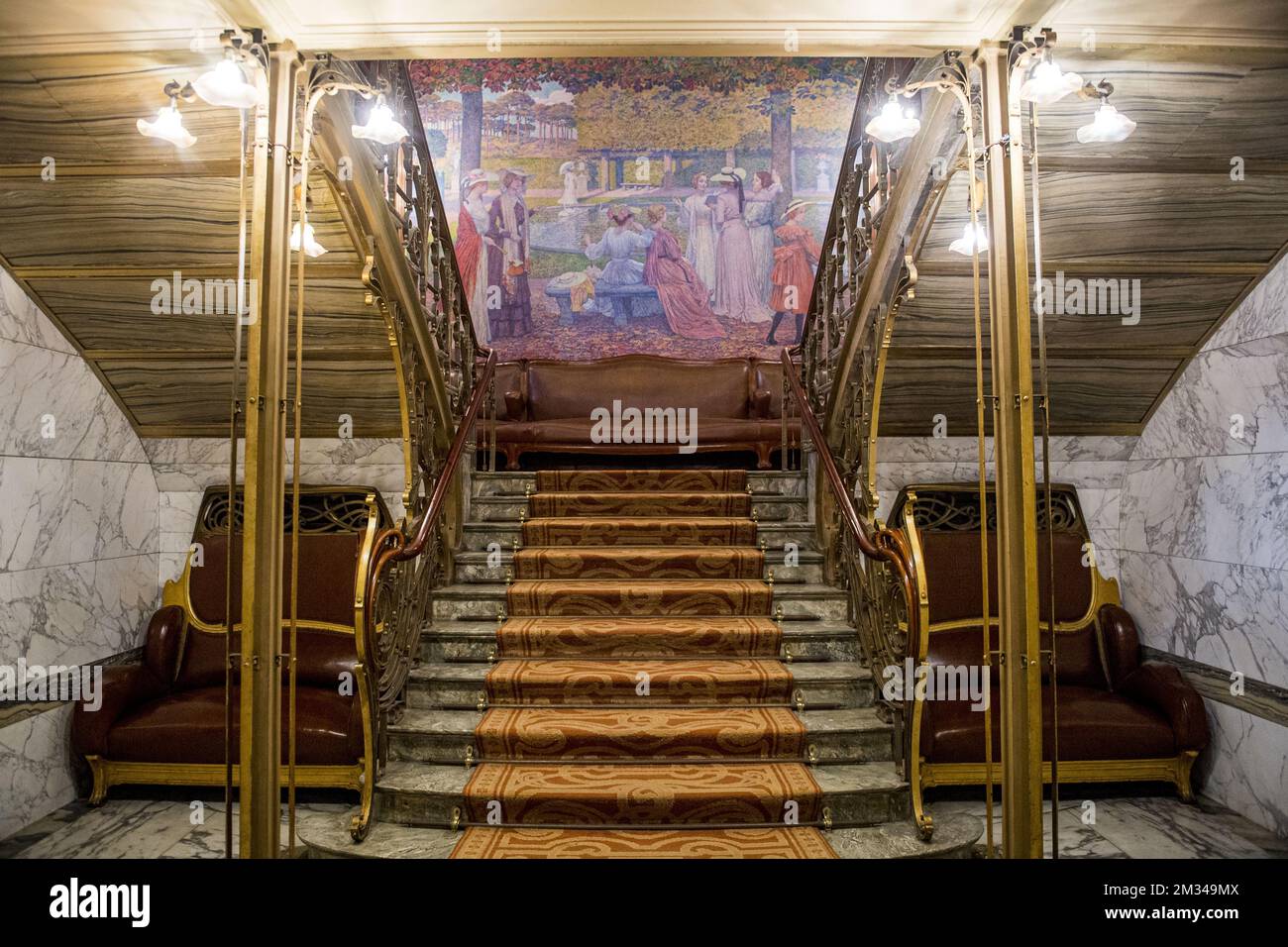 Illustration picture shows a press moment for the permanent opening of ...
