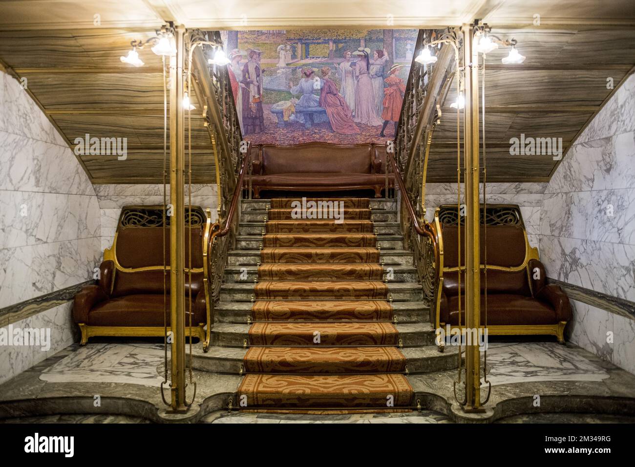 Illustration picture shows a press moment for the permanent opening of ...