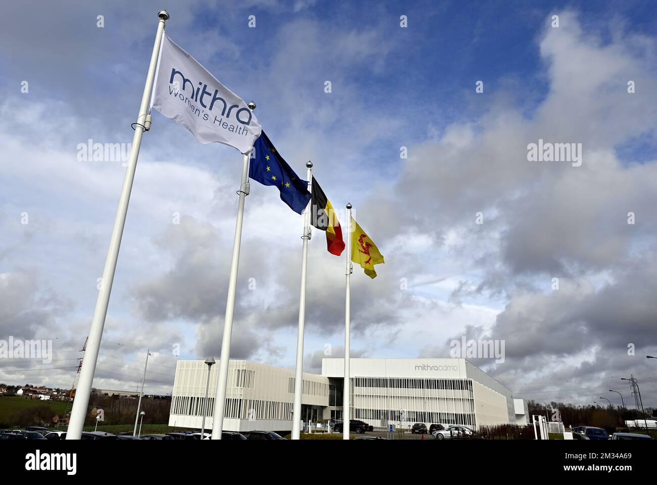 Illustration picture shows the production center of biotech company Mithra Pharmaceuticals, in ...