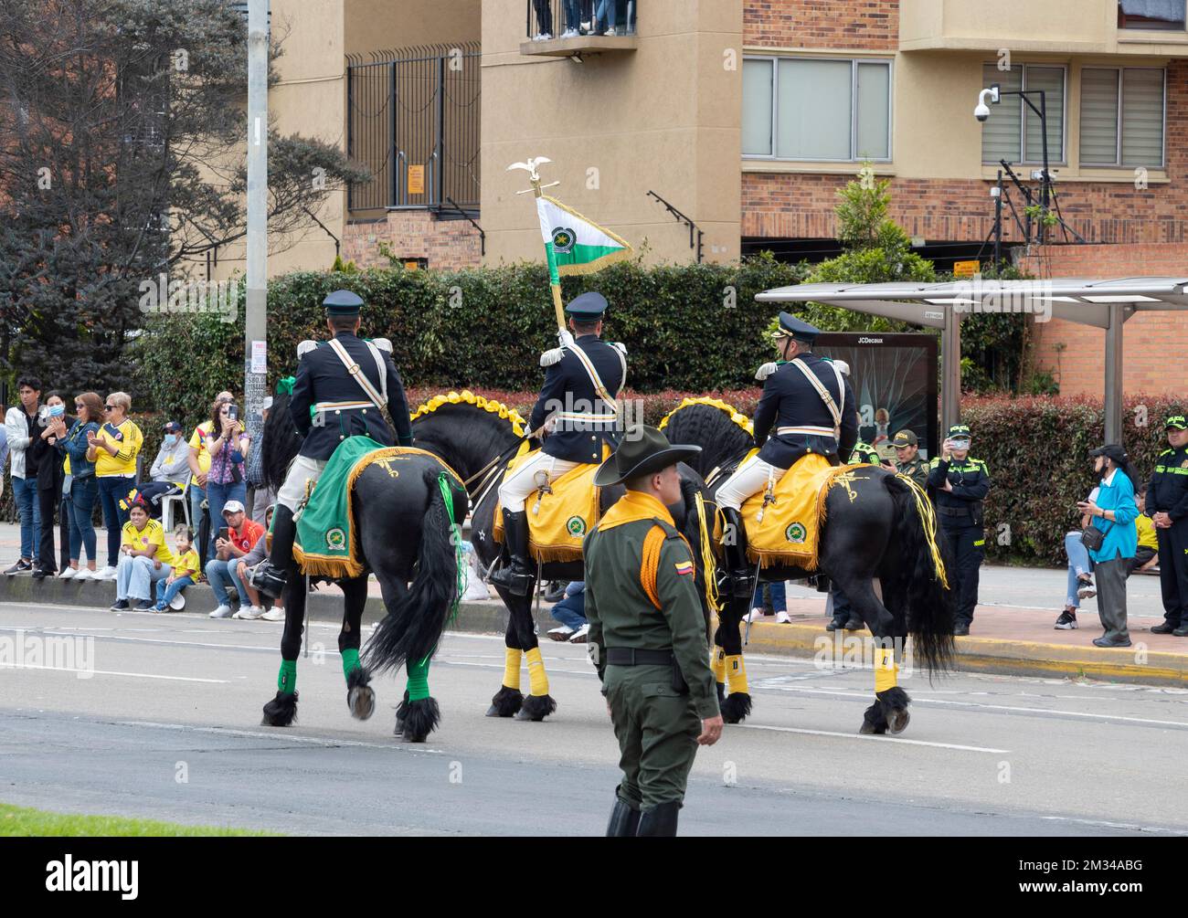 Mounted Police unit knowed as "carabineros" during colombian ...