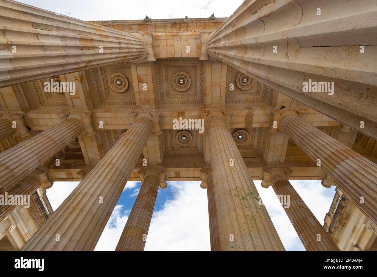 Colombian National capitol building columns and roof Neoclassical style ...
