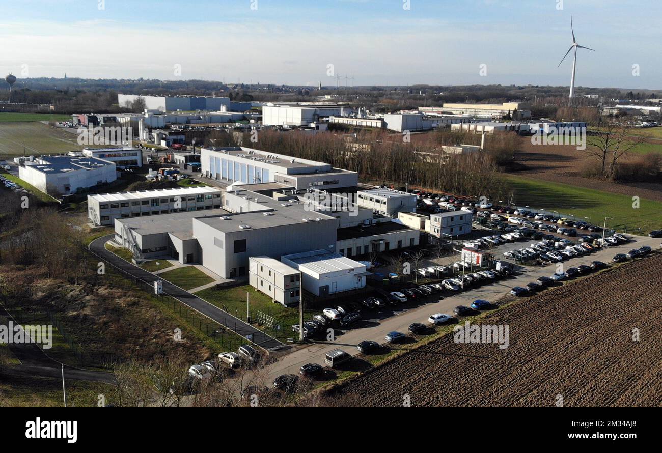 Illustration picture shows an aerial view of the Novasep plant in ...