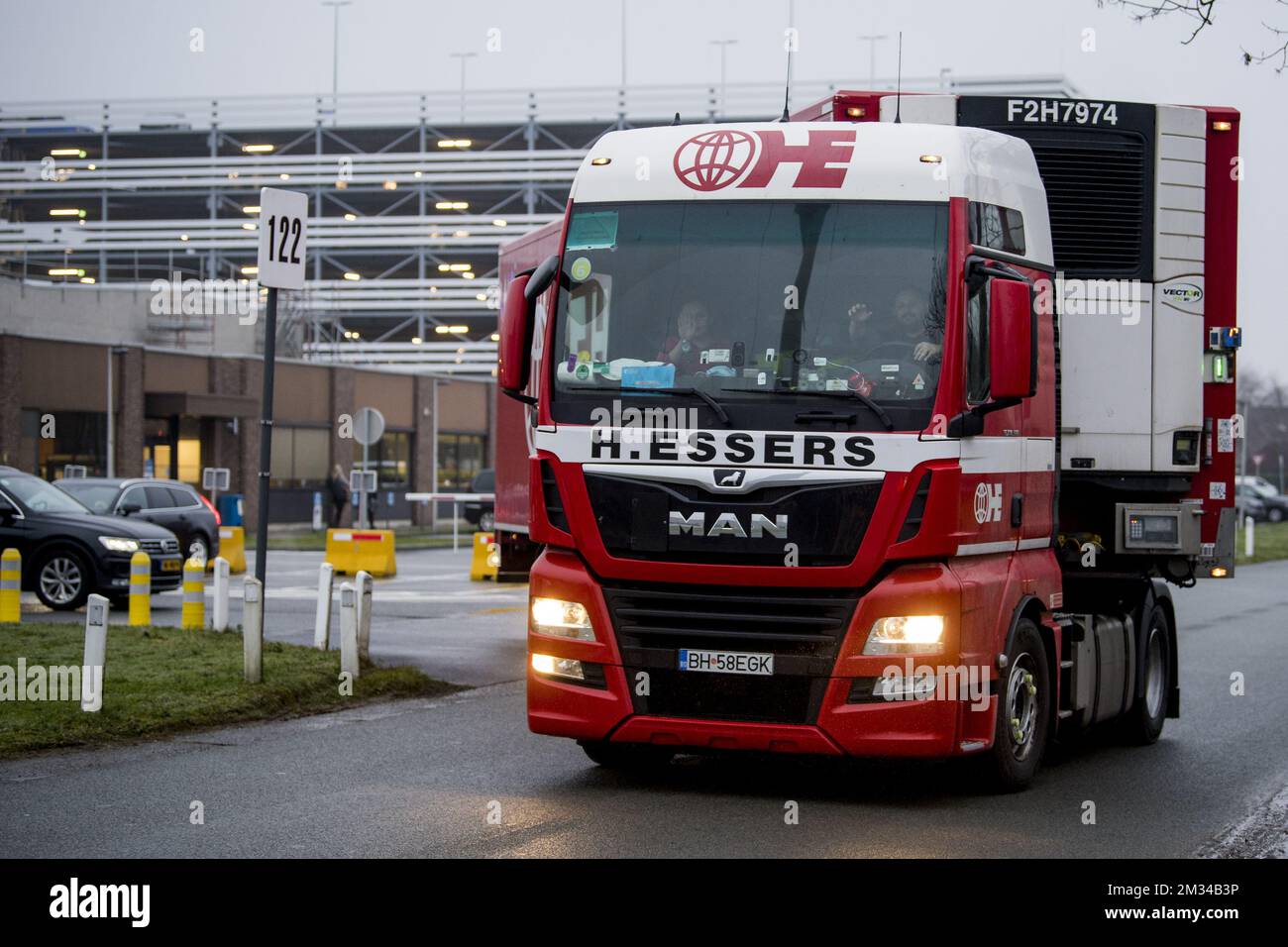 Illustration picture shows a H Essers transport truck leaving from the ...