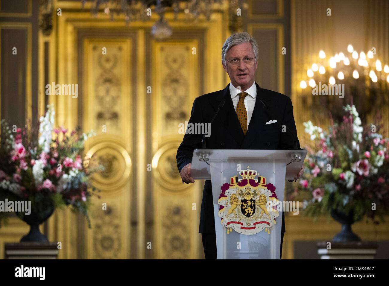 King Philippe - Filip of Belgium pictured during a New Year's reception ...
