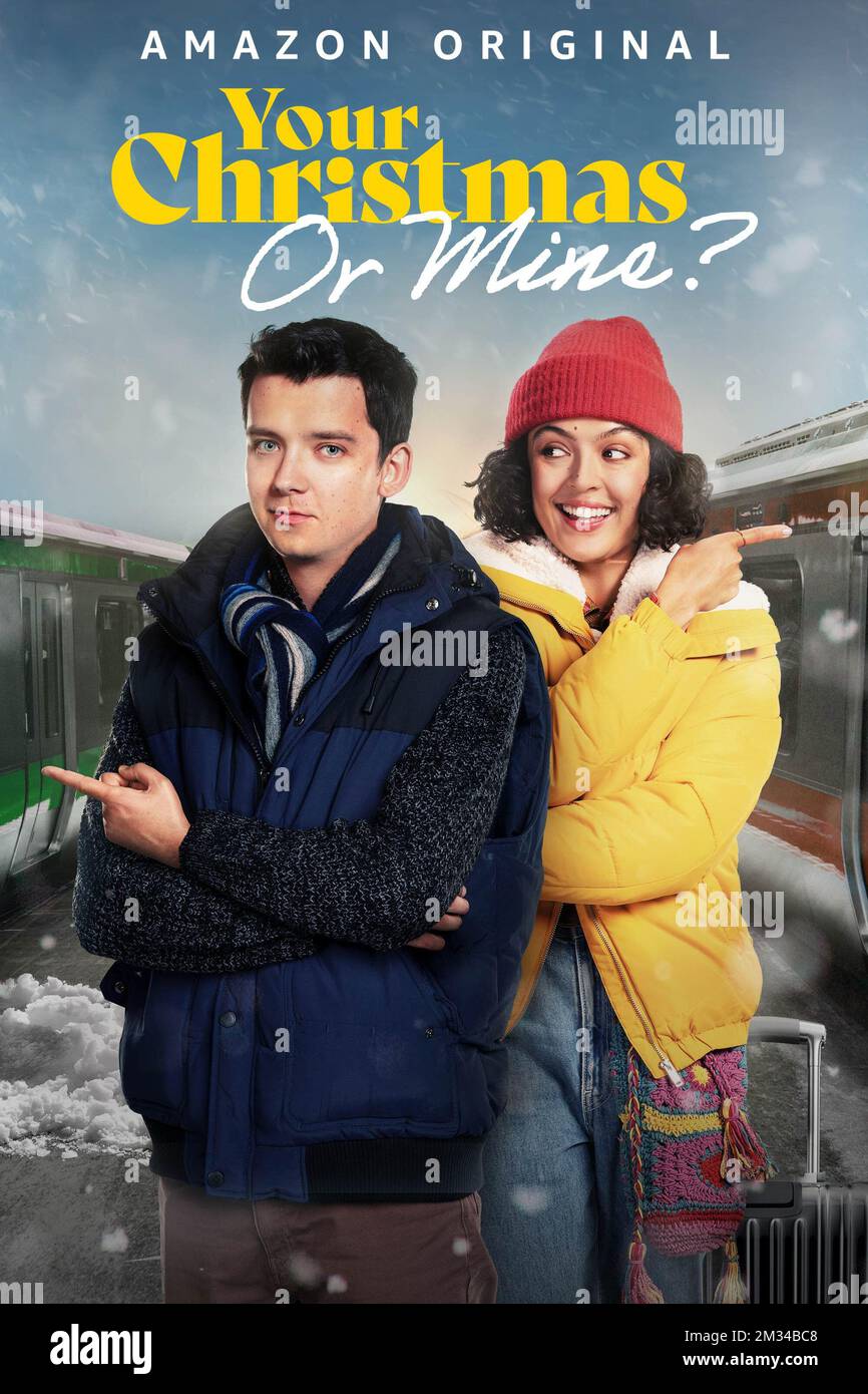 YOUR CHRISTMAS OR MINE?, poster, from left: Asa Butterfield, Cora Kirk ...