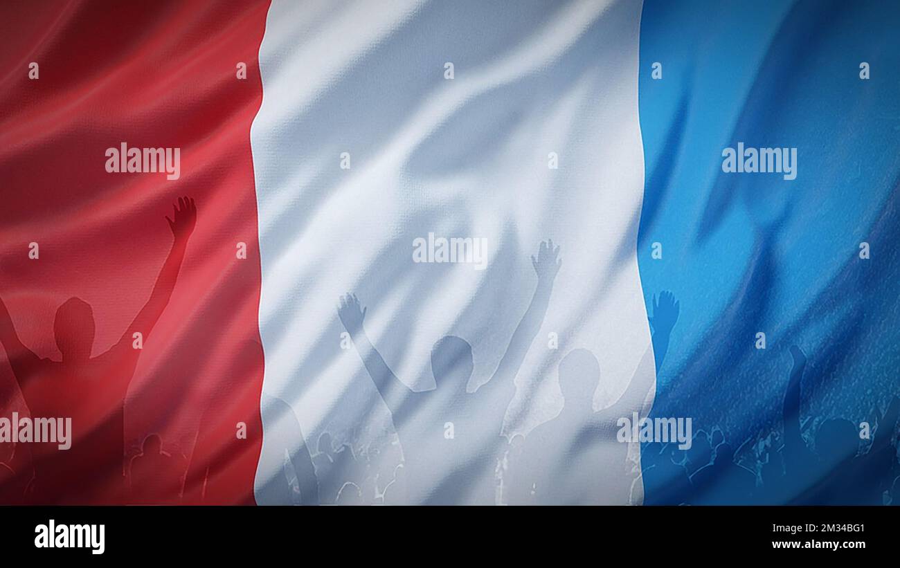 soccer or football fans and France flag Stock Photo - Alamy
