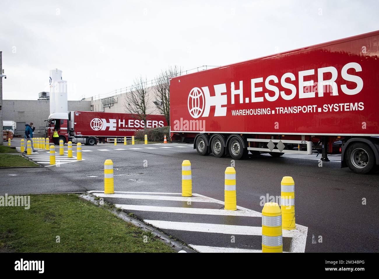 Illustration picture shows a H Essers truck while loading at the Pfizer ...