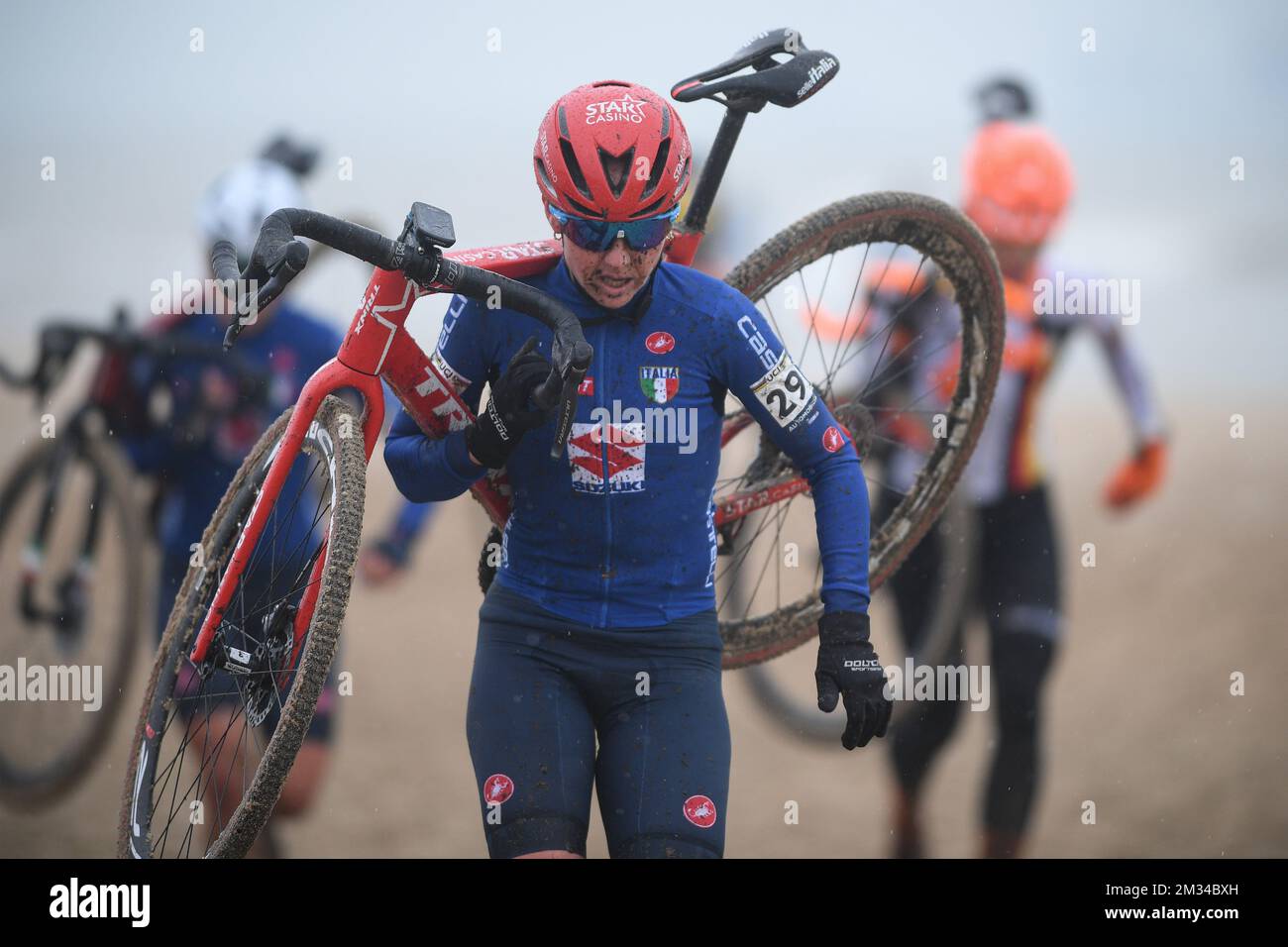 Italian Eva Lechner pictured in action during the women elite race at the UCI Cyclocross World ...