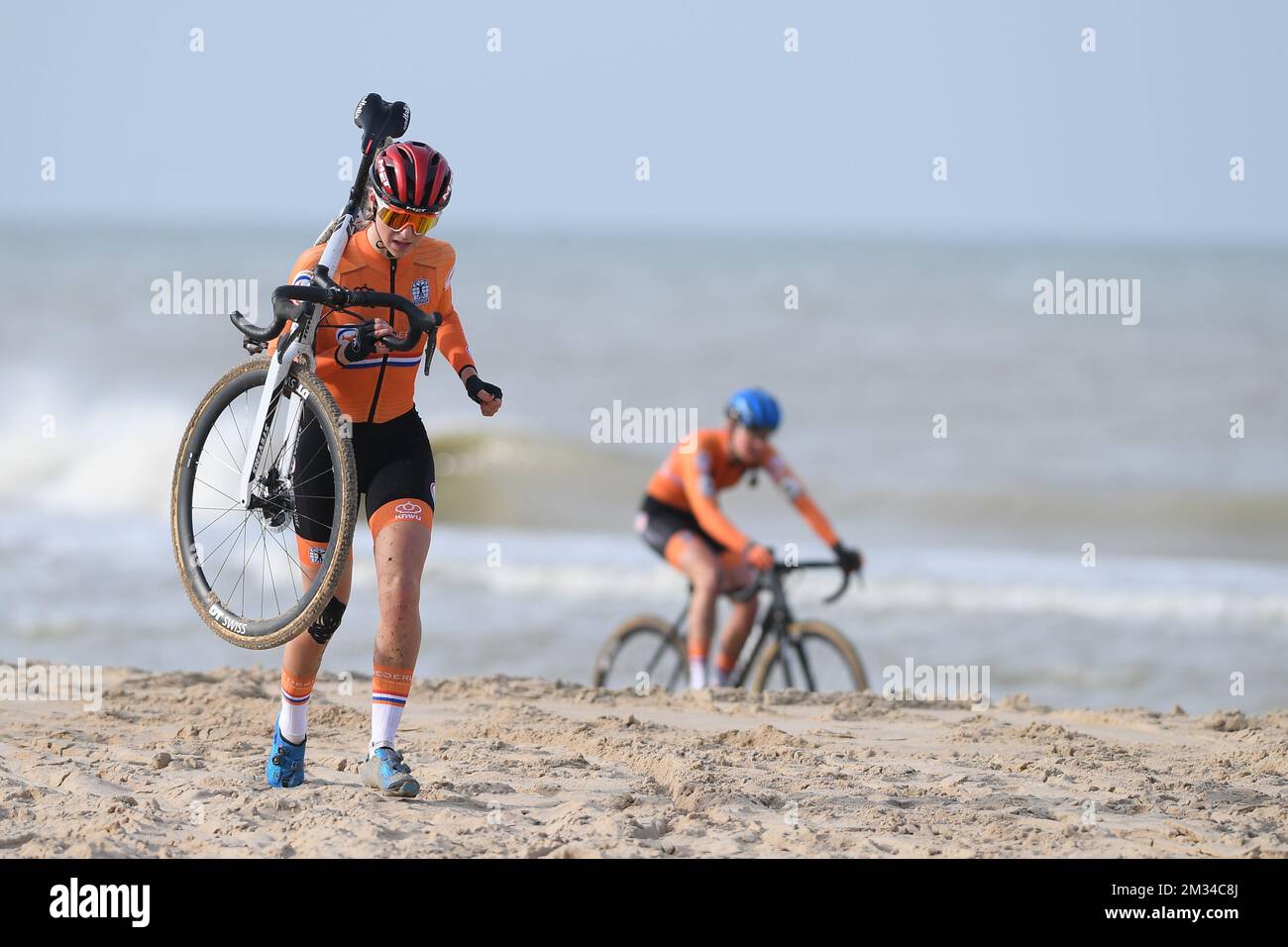 Dutch Inge van der Heijden pictured in action during the women's U23 race at the UCI Cyclocross ...