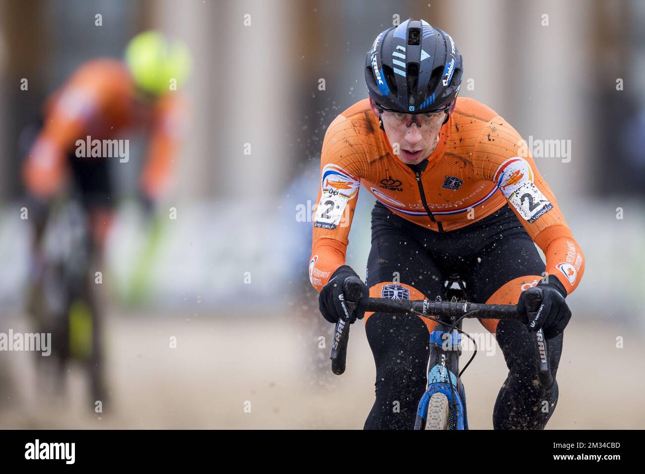 Dutch Lars Van Der Haar pictured in action during the men's elite race ...
