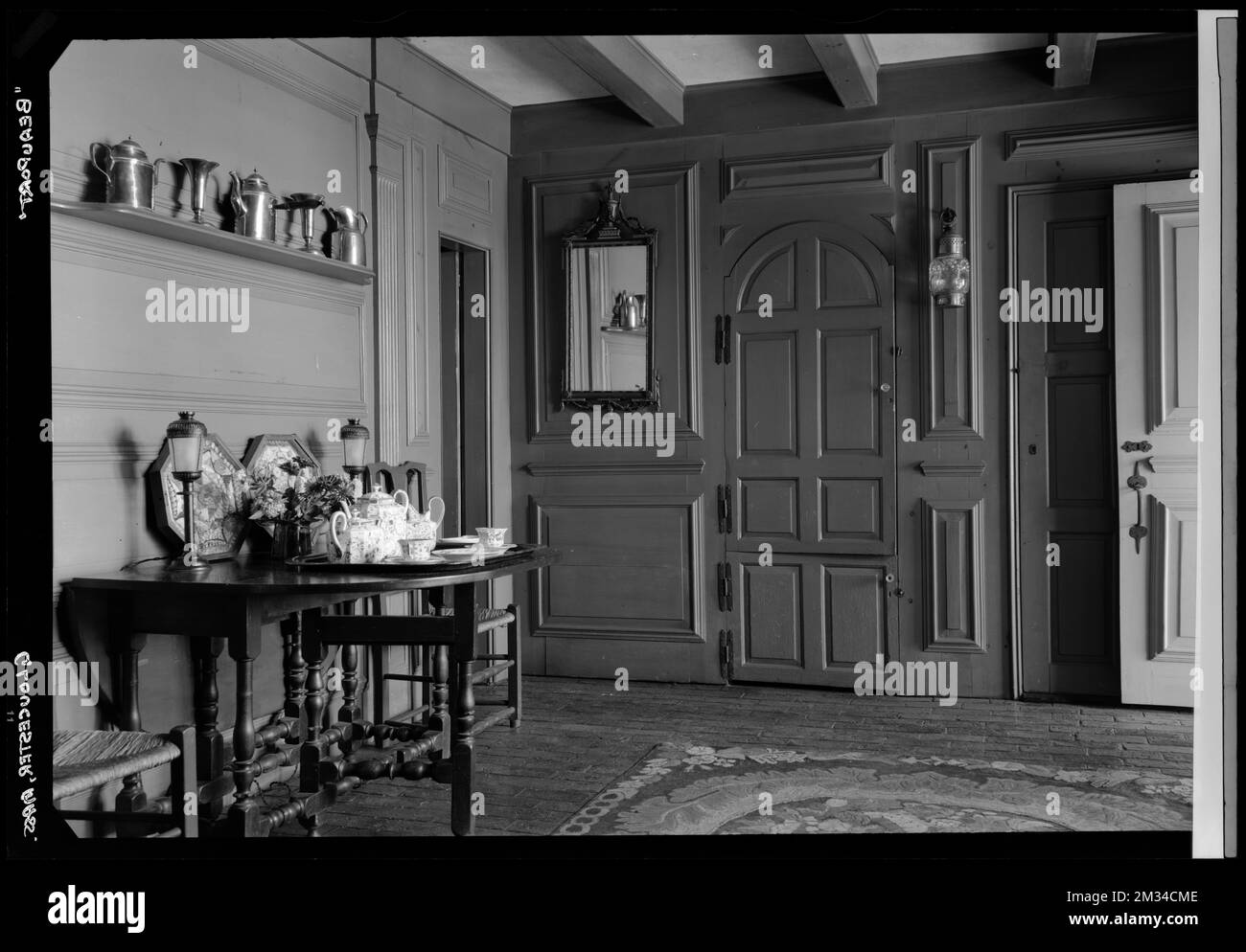 Gloucester, Beauport, Sleeper-McCann House, interior, Green Dining room ...