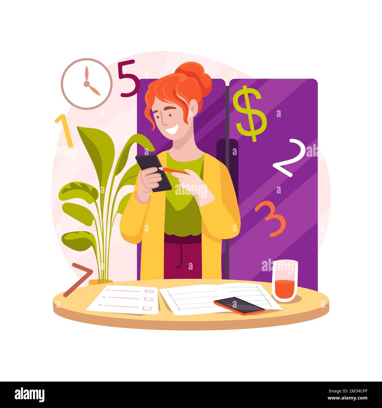 Homeschool budget isolated cartoon vector illustration Stock Vector ...