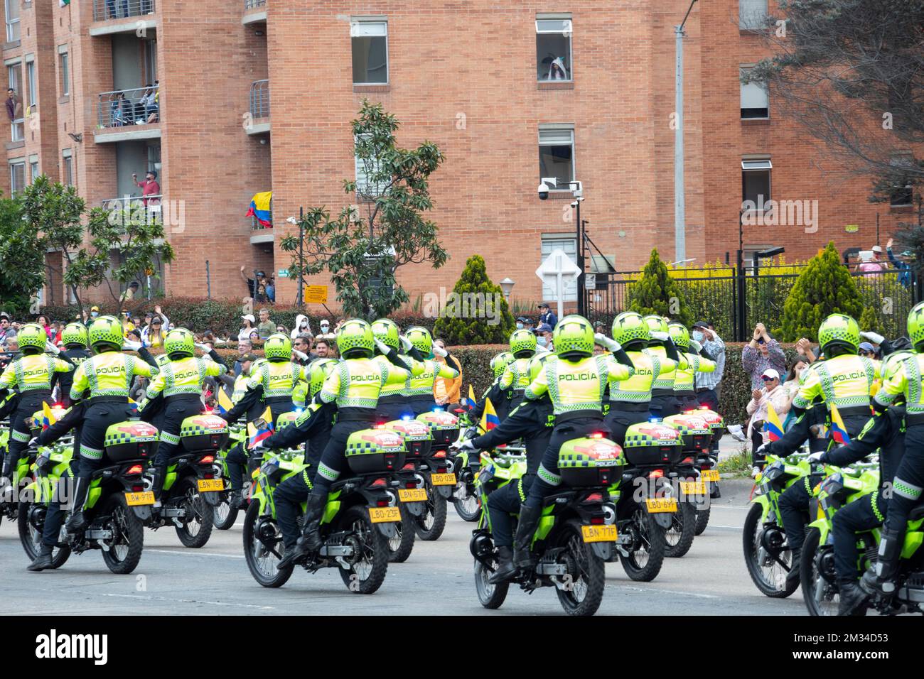 Transit and traffic police officers riding motorcycle make military ...