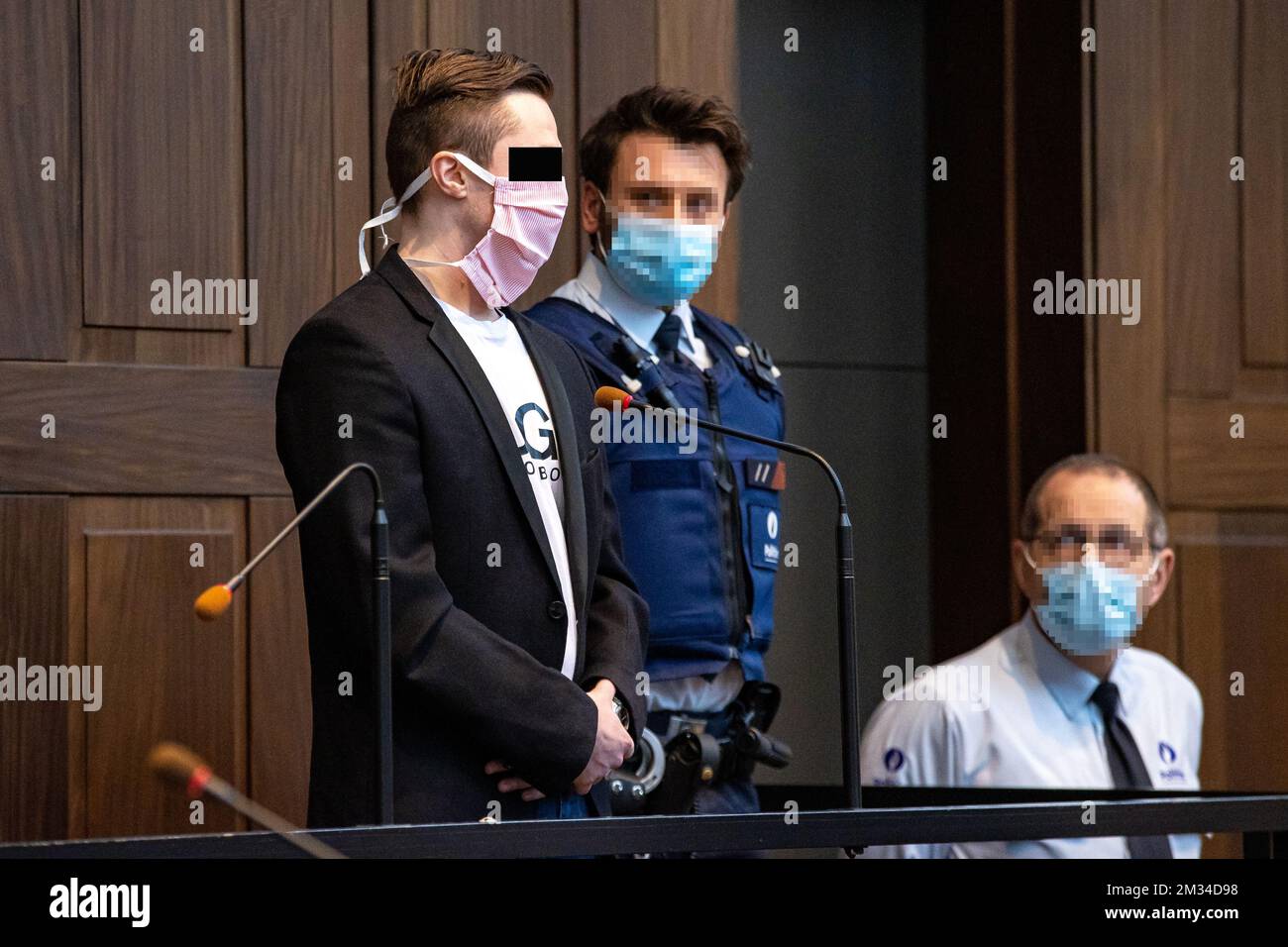 The accused Jordy Vande Sompele pictured during a session of the ...