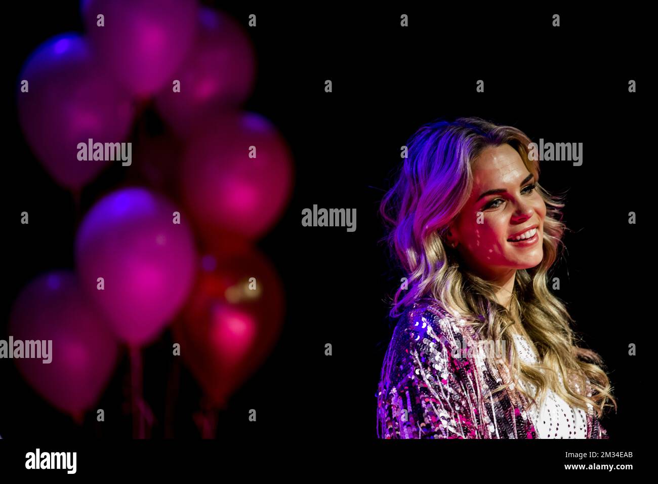 Klaasje Meijer of K3 pictured during a press conference of children's ...