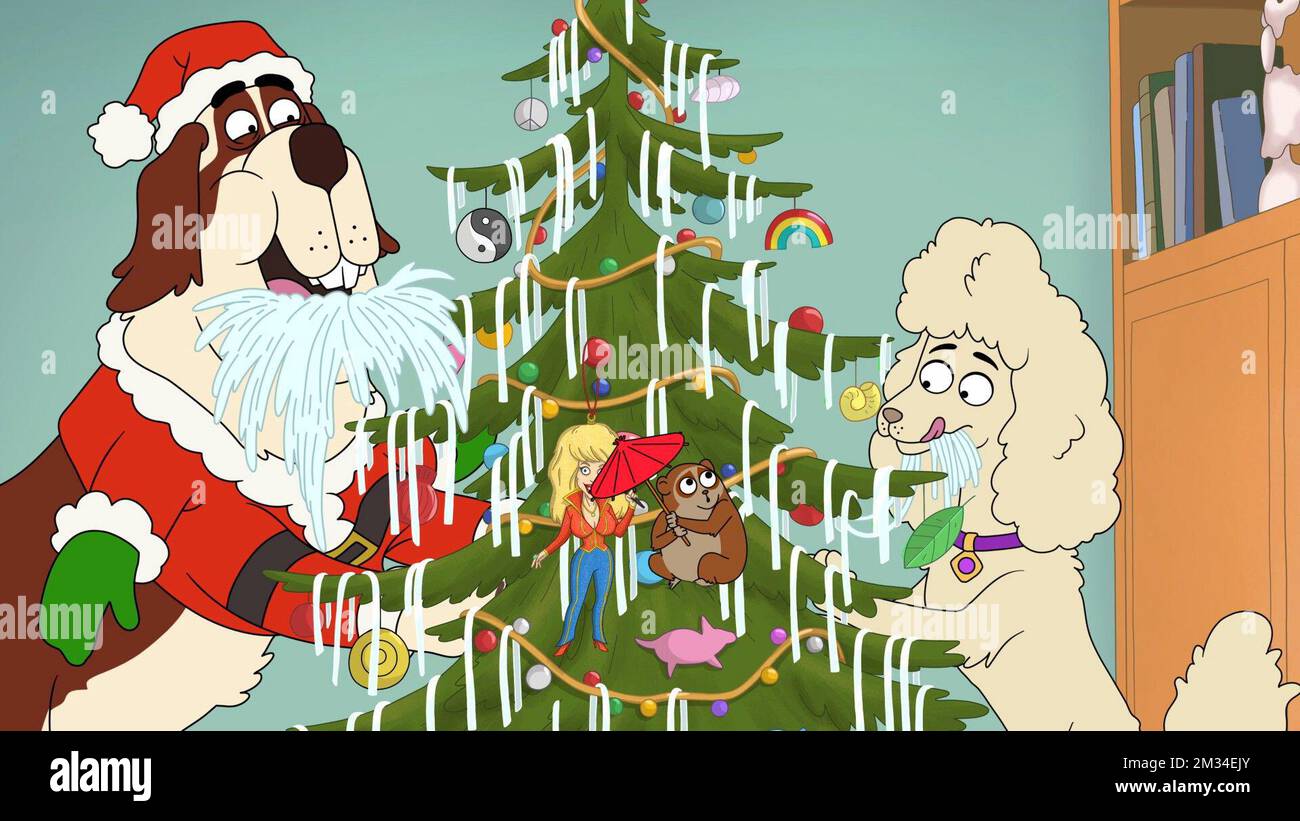 HOUSEBROKEN, left: Chief (voice: Nat Faxon), right: Honey (voice: Lisa ...