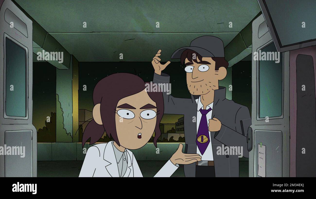 INSIDE JOB, from left: Reagan Ridley (voice: Lizzy Caplan), Ron ...