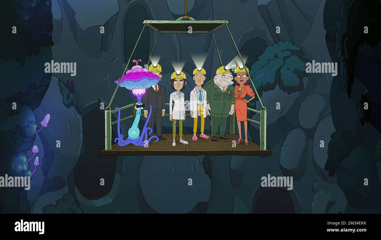 INSIDE JOB, from left: Magic Myc (voice: Brett Gelman), Brett Hand ...