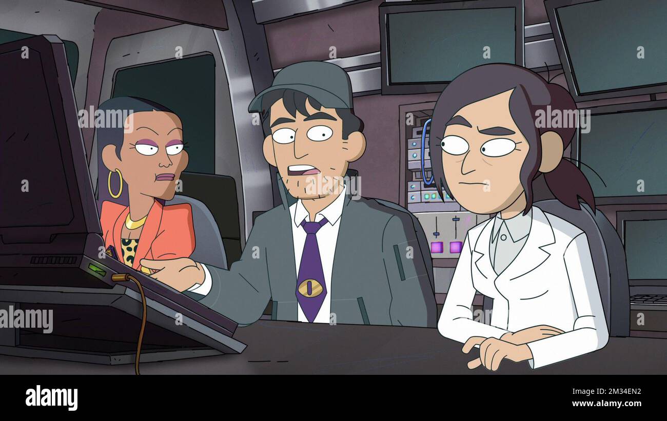 INSIDE JOB, from left: Gigi (voice: Tisha Campbell), Ron Staedtler ...