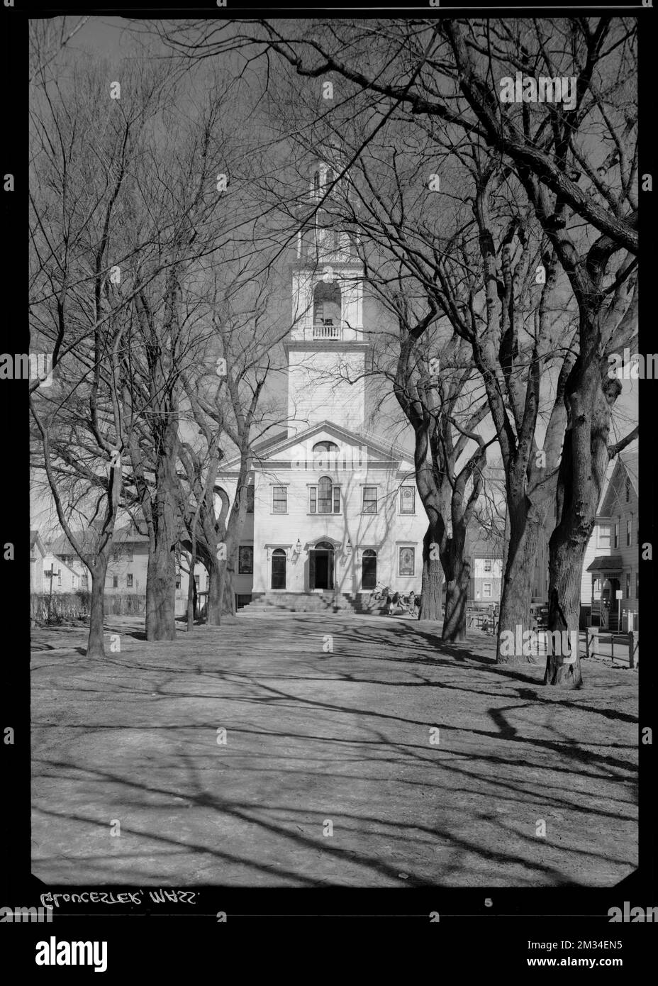 Gloucester church, spring , Churches, Trees. Samuel Chamberlain ...