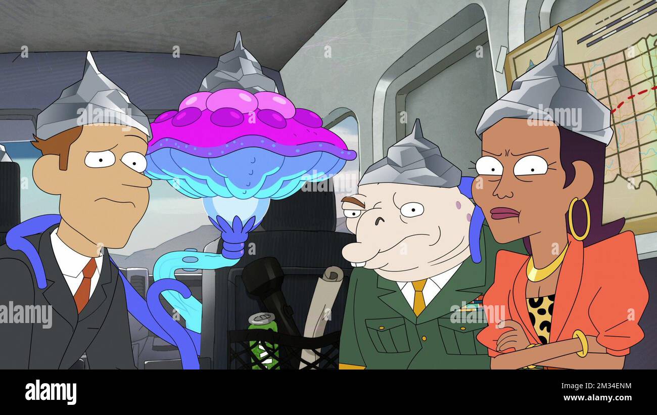 INSIDE JOB, from left: Brett Hand (voice: Clark Duke), Magic Myc (voice ...