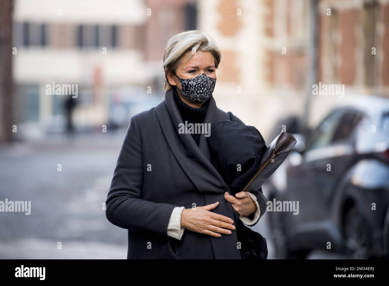 lawyer Christine Mussche arrives for a session of the Criminal Court in ...
