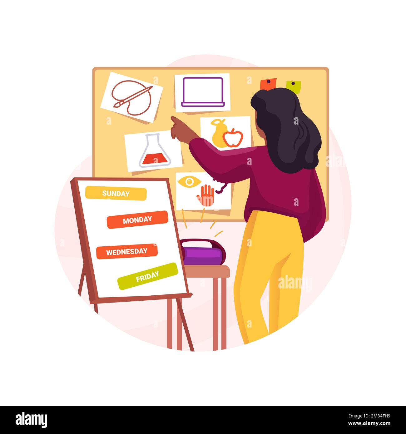 Create daily schedule isolated cartoon vector illustration Stock Vector ... Create daily schedule isolated cartoon vector illustration Stock Vector ...
