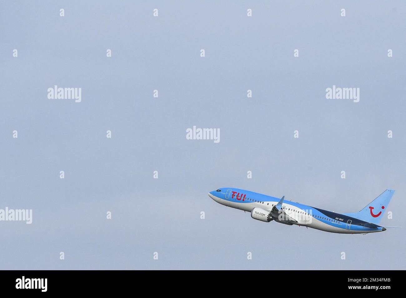 Illustration picture shows the first flight carrying passengers of a ...