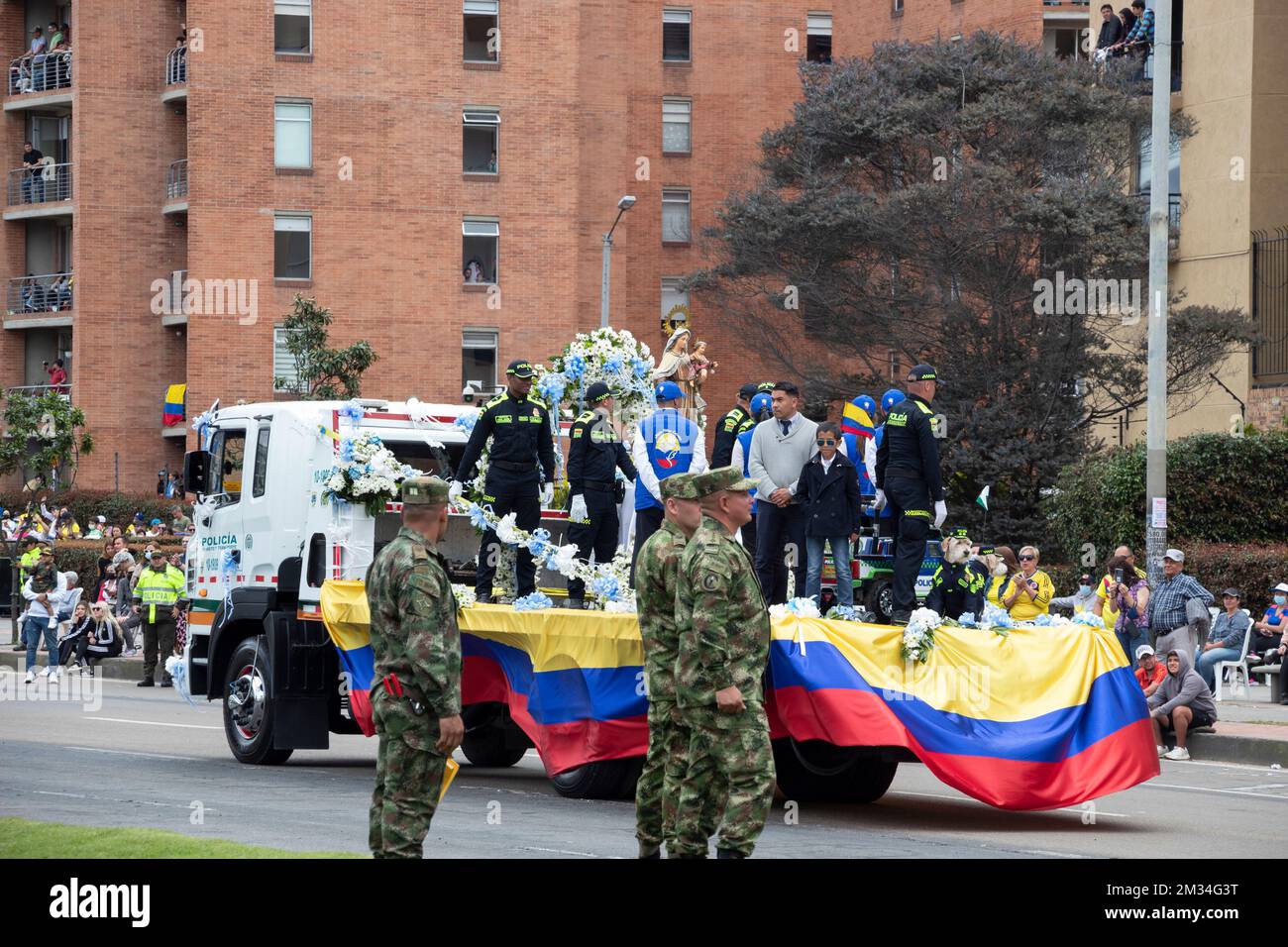 Holy Mary Statue knowed as "Virgen del carmen" or Virgin of Carmel over ...