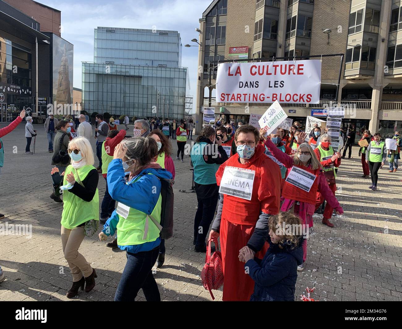 Illustration picture taken during a 'Still Standing' protest of the ...