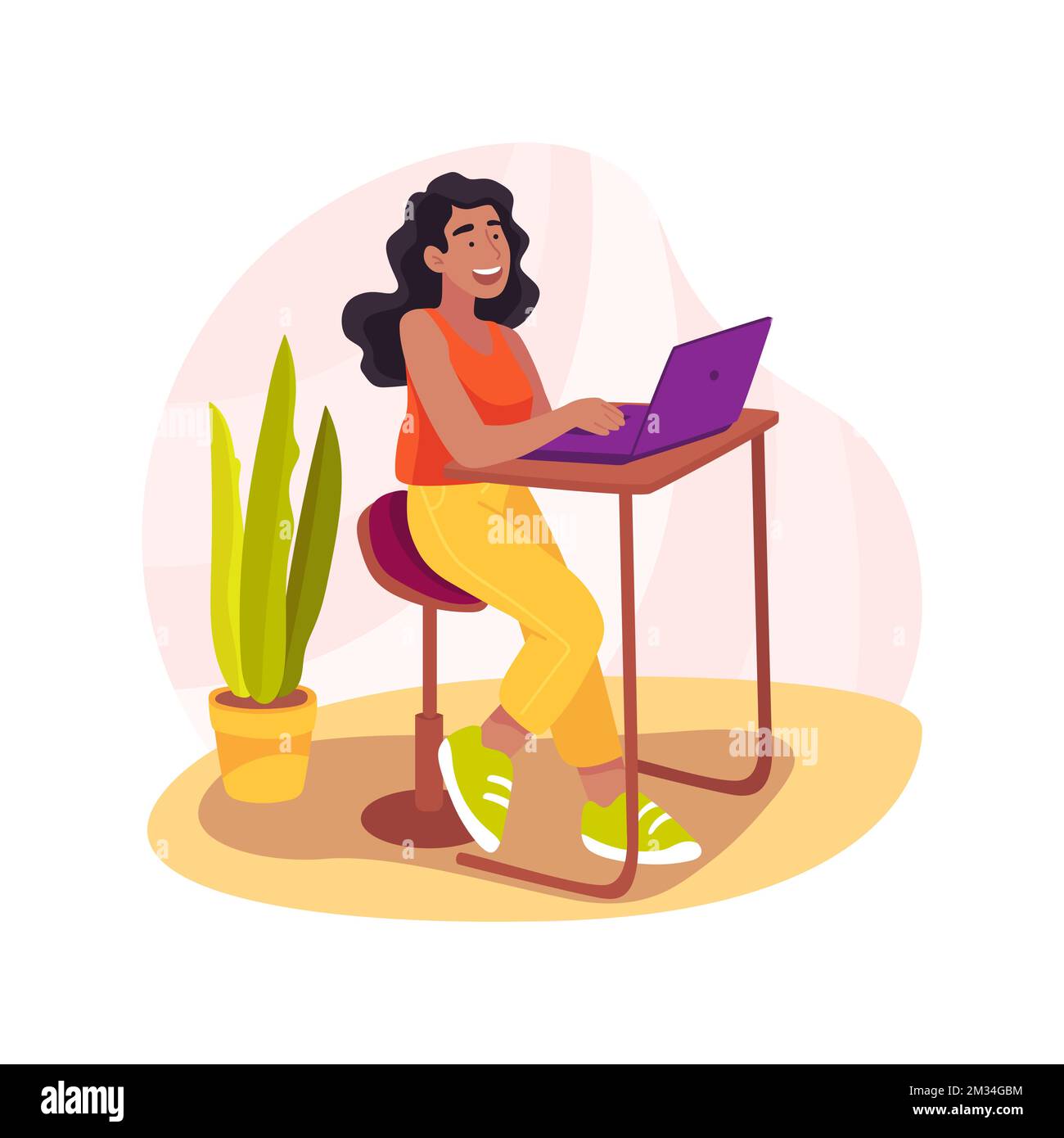 Interactive textbook isolated cartoon vector illustration Stock Vector ...