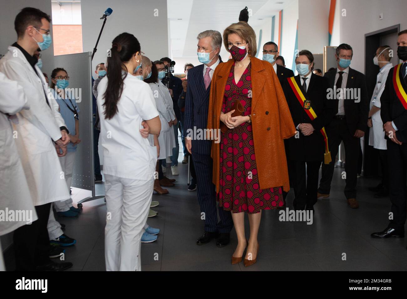 Queen Mathilde of Belgium and King Philippe - Filip of Belgium meet ...