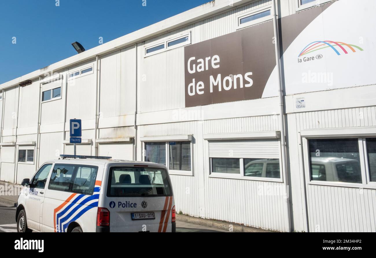 Illustration picture shows the train station of in Mons, Monday 04 ...