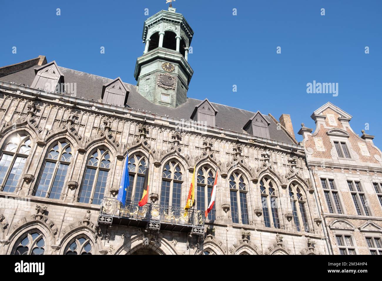 Illustration picture shows the city hall in Mons, Monday 04 January ...