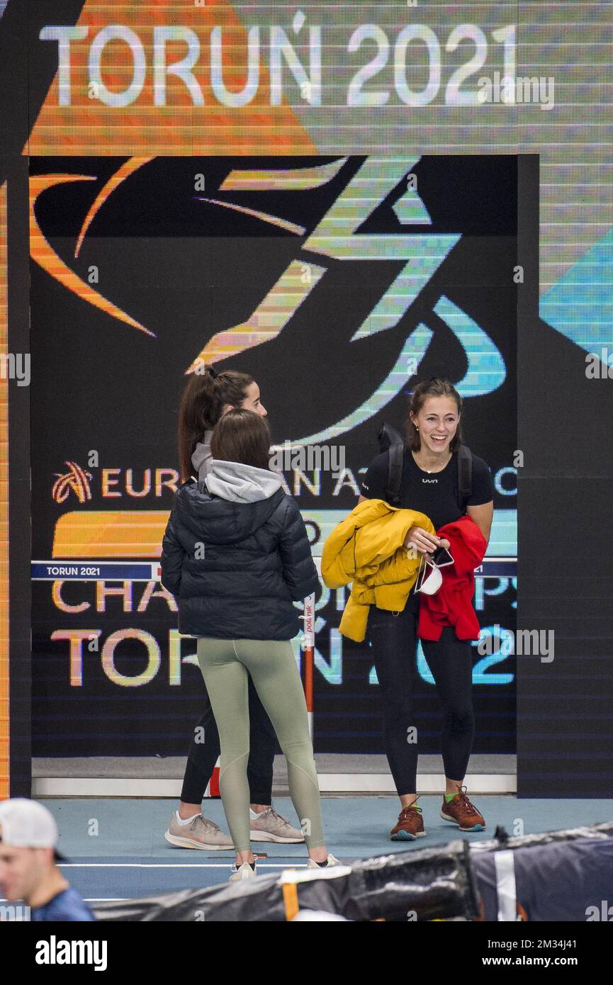 Belgian Rani Rosius pictured in action during a training ahead of the ...