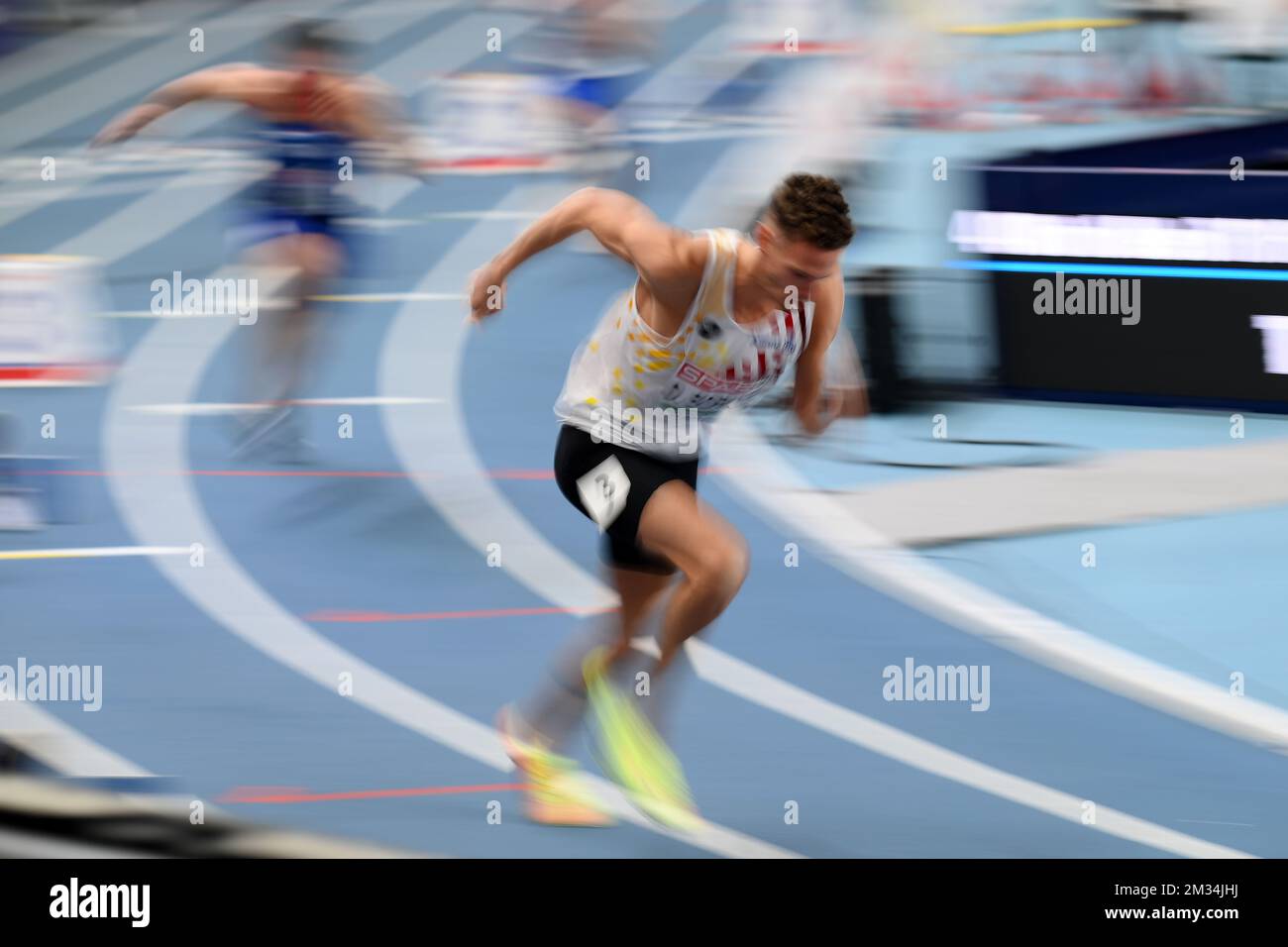 Belgian Dylan Borlee pictured in action during the heat of the first ...