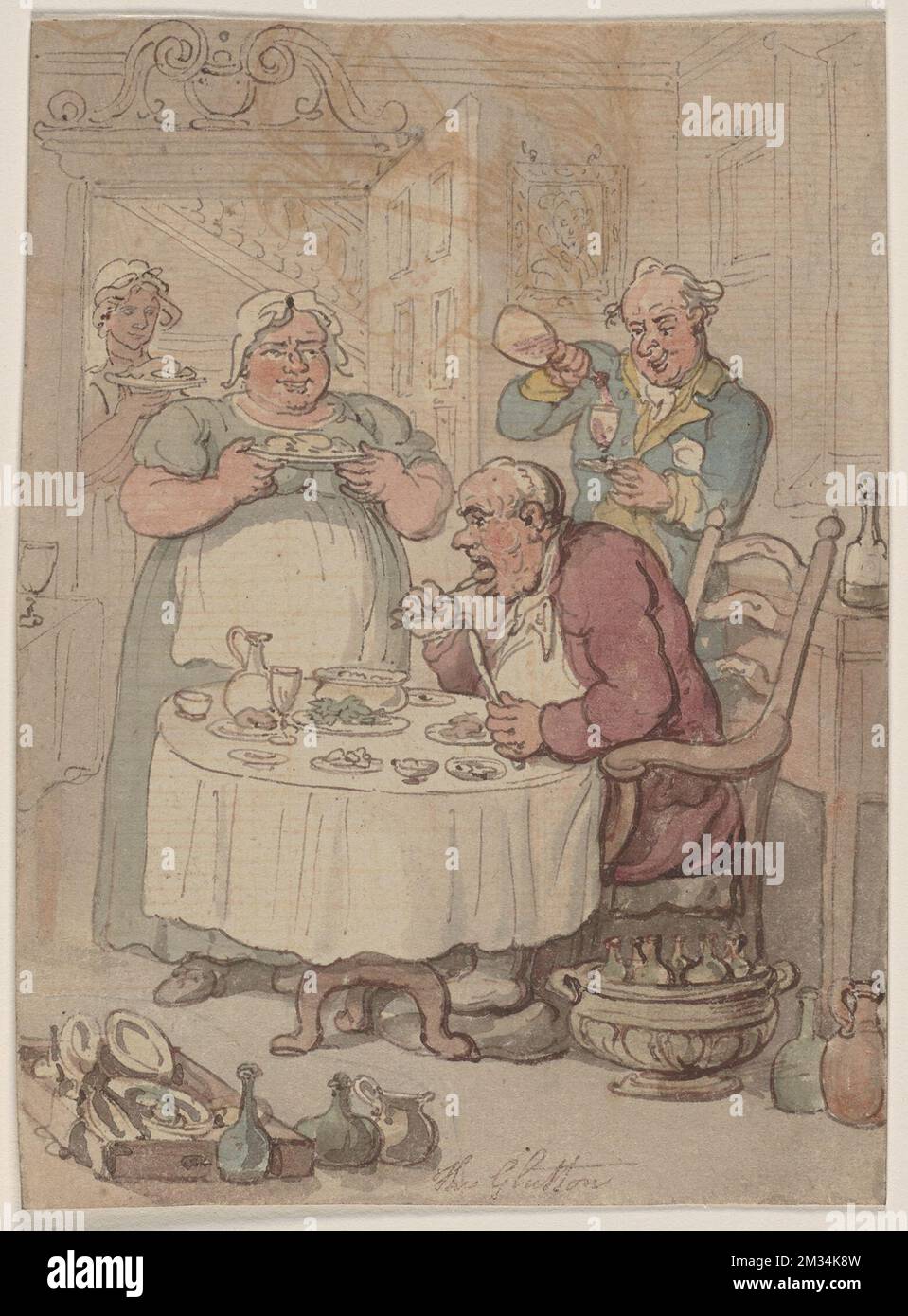 The glutton rowlandson hi-res stock photography and images - Alamy