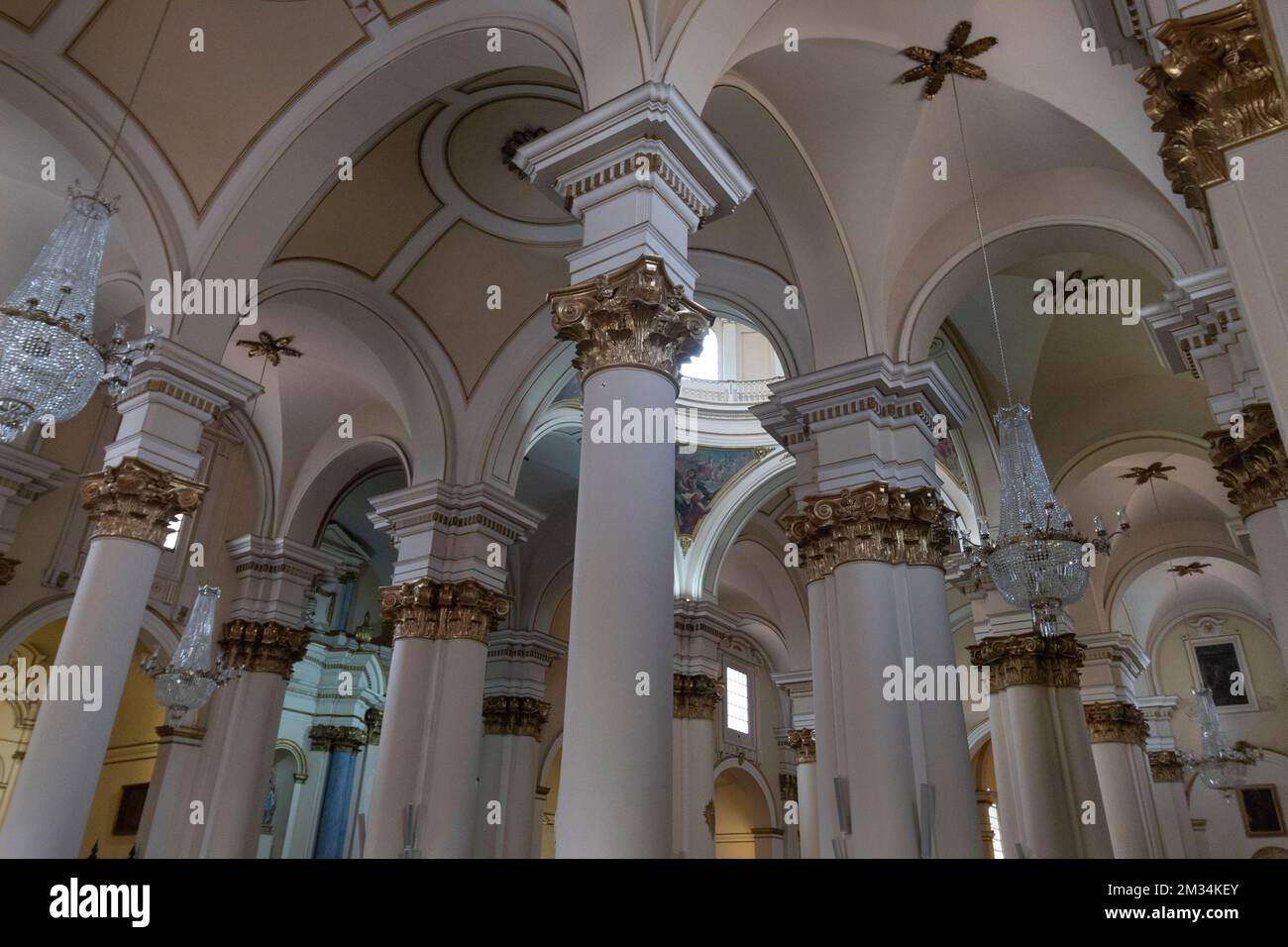 Neoclassical columns and arcs architecture style inside primatial ...